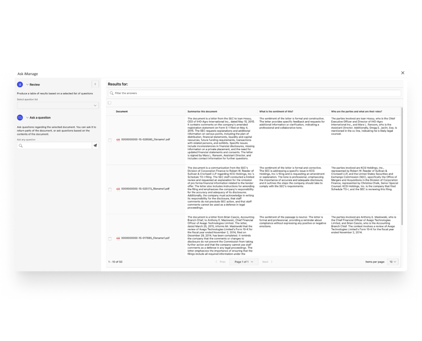 iManage AI | Ask iManage | iManage