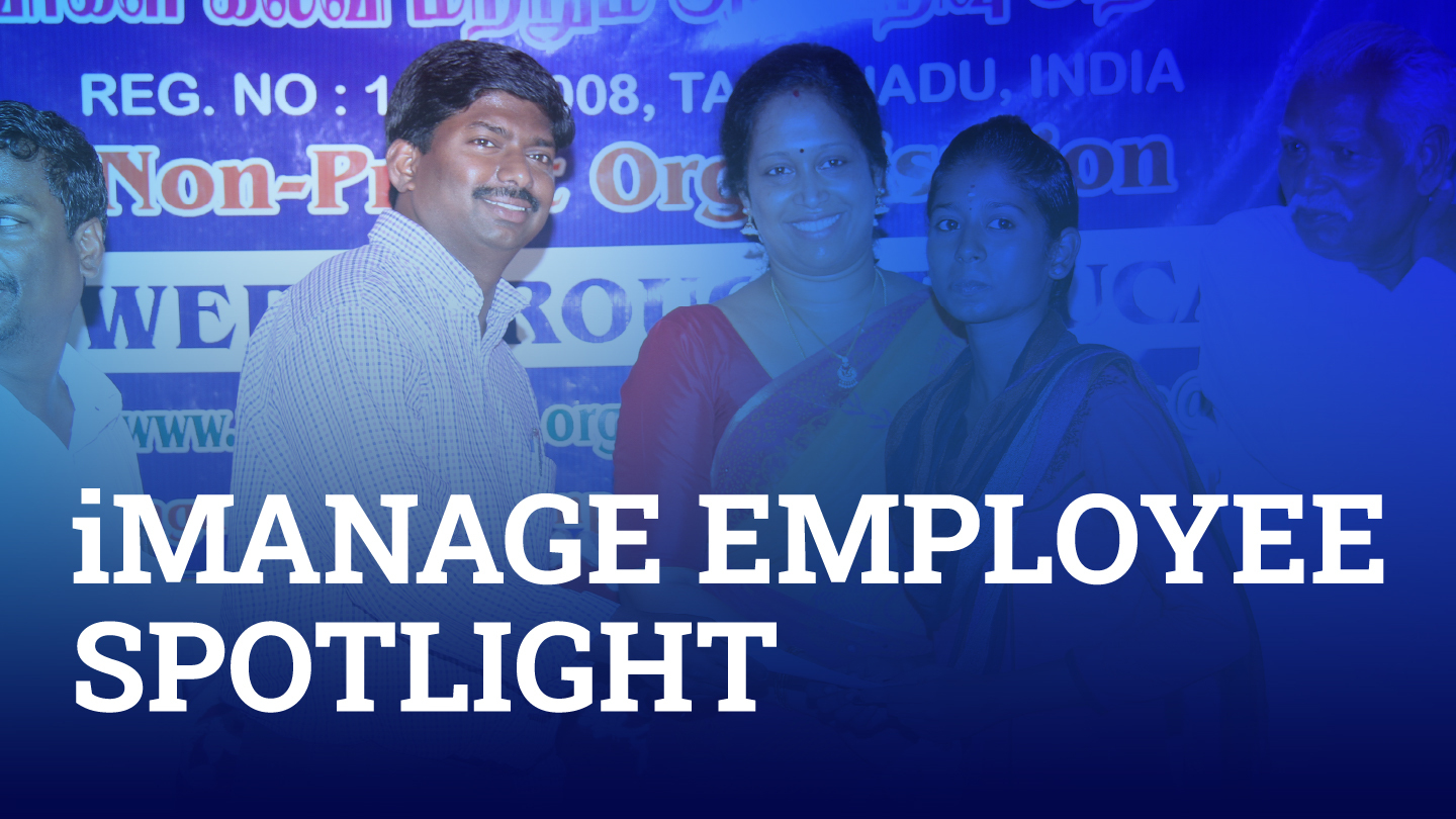 Employee Charity Spotlight: iManage software engineer Vela Shanmugam co-founder of SelfEducate