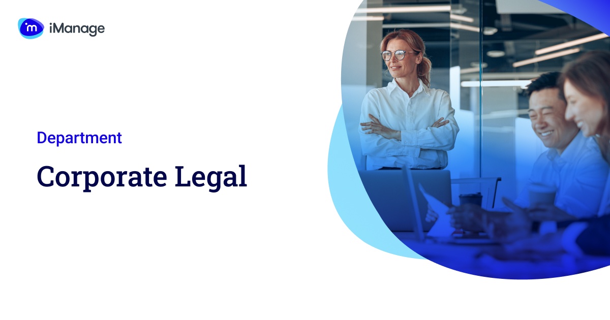 Corporate Legal Software | Legal AI | iManage