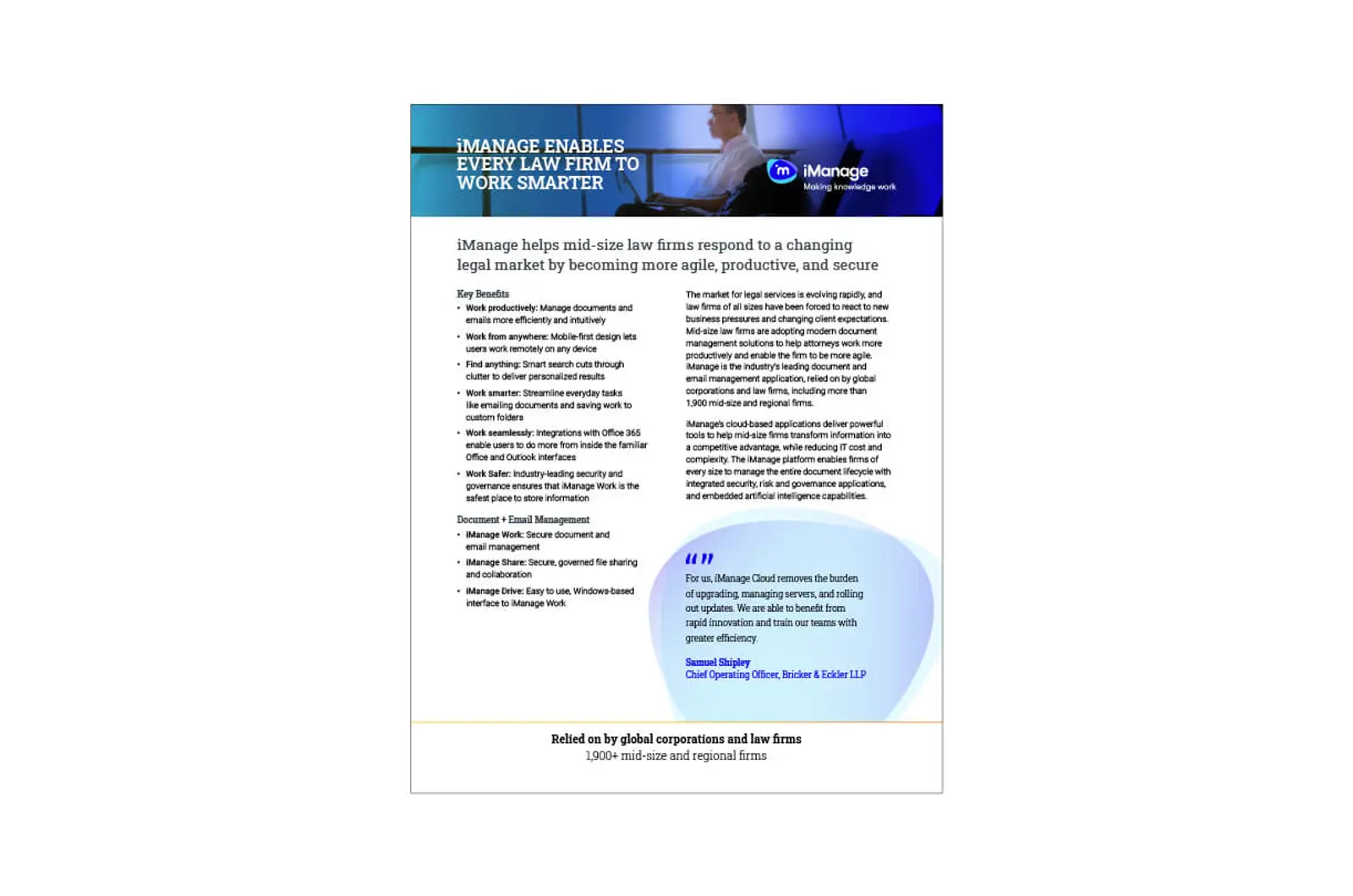 MidMarket solution brief | iManage