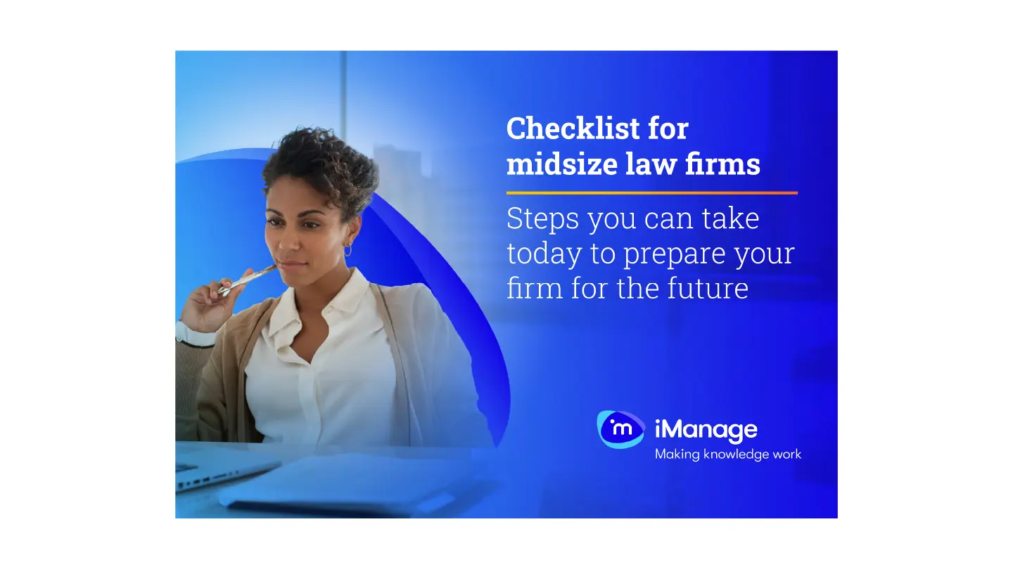 Checklist for midsize firms | iManage