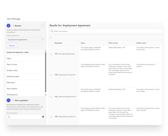 iManage AI | Ask iManage | iManage