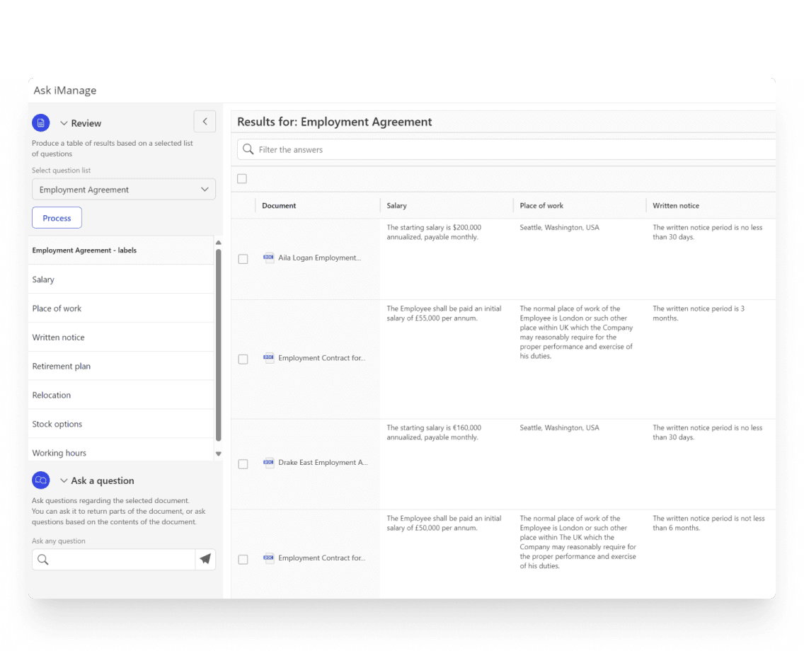 iManage AI | Ask iManage | iManage