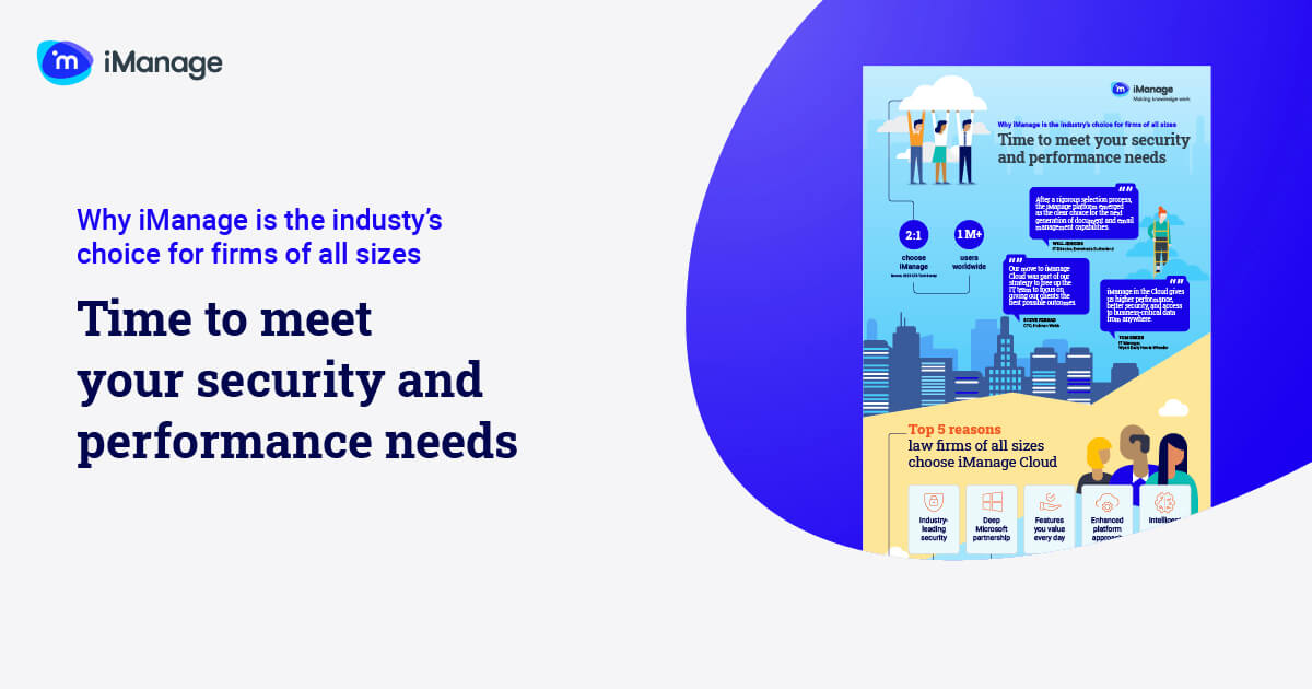 Time to meet your security and performance needs | iManage