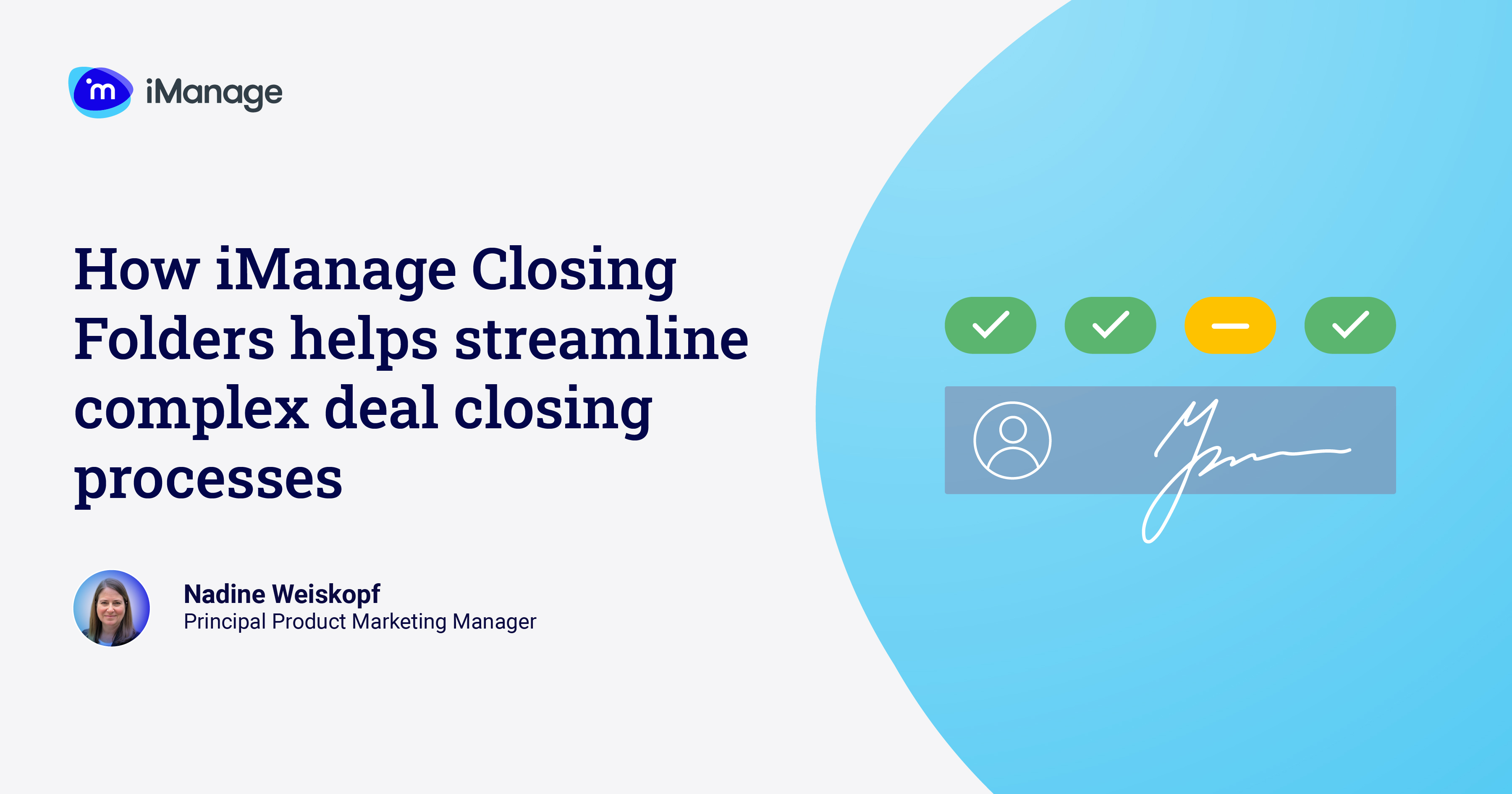How iManage Closing Folders helps streamline complex deal closing processes | Blog post | iManage